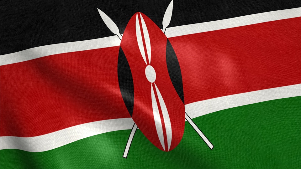 Kenya Animated Flag – Revolt 3D – Stock HDRI – 3D – Video