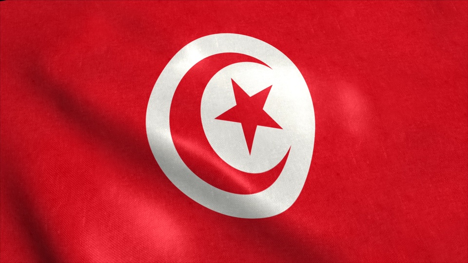 Tunisia Animated Flag – Revolt 3D – Stock HDRI – 3D – Video