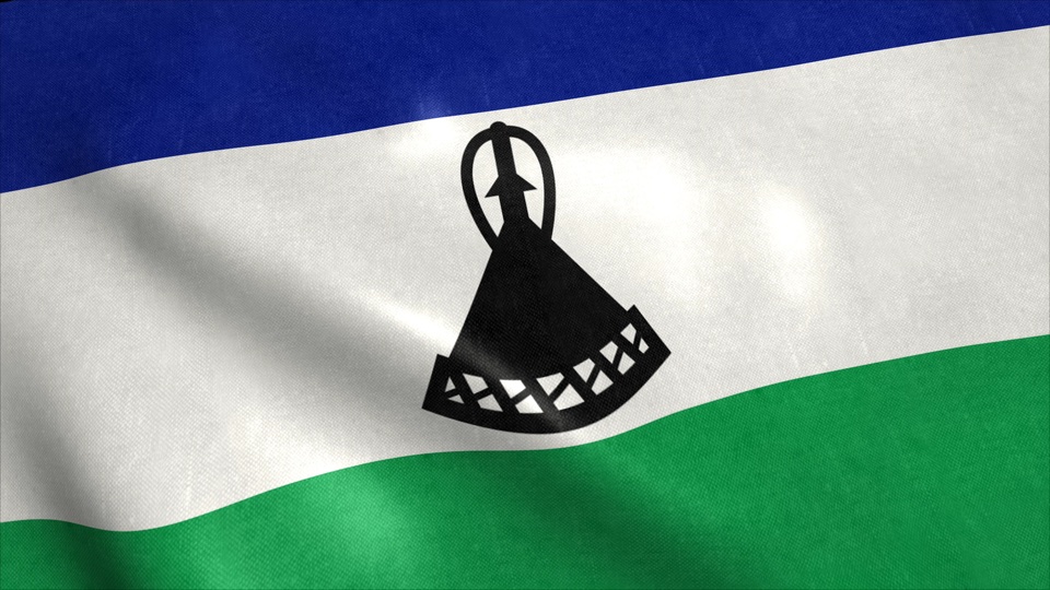 Lesotho Animated Flag – Revolt 3D – Stock HDRI – 3D – Video