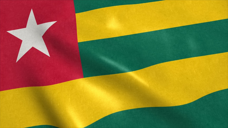 Togo Animated Flag – Revolt 3D – Stock HDRI – 3D – Video