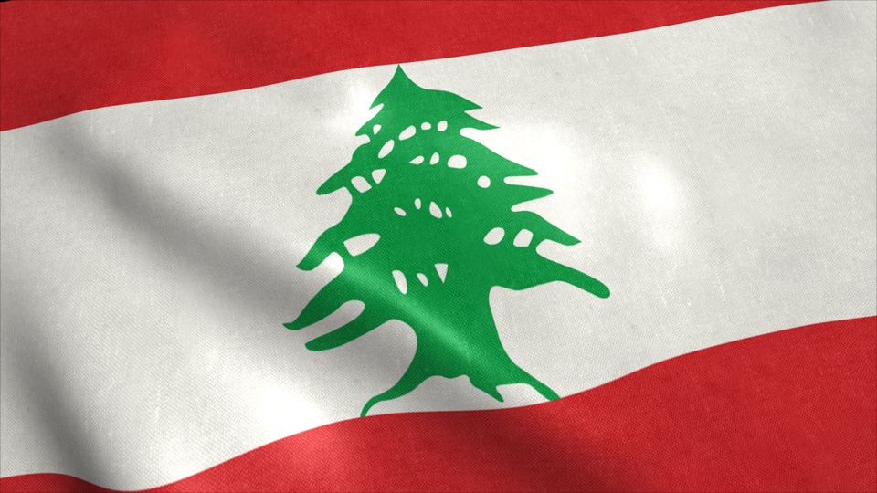 Lebanon Animated Flag – Revolt 3D – Stock HDRI – 3D – Video