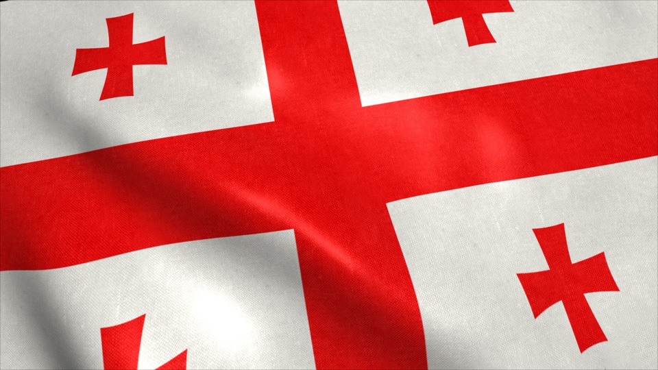 Georgia Animated Flag – Revolt 3D – Stock HDRI – 3D – Video