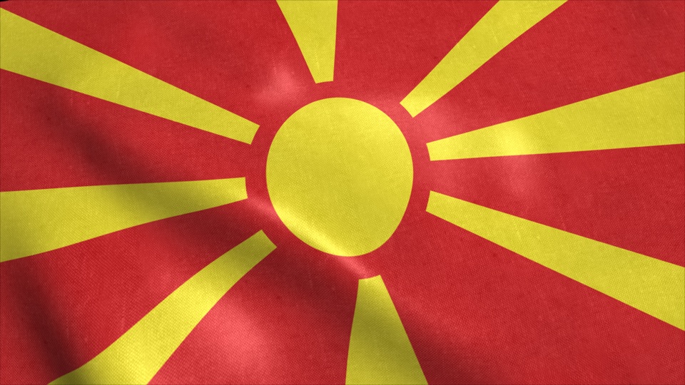 North Macedonia Animated Flag – Revolt 3D – Stock HDRI – 3D – Video