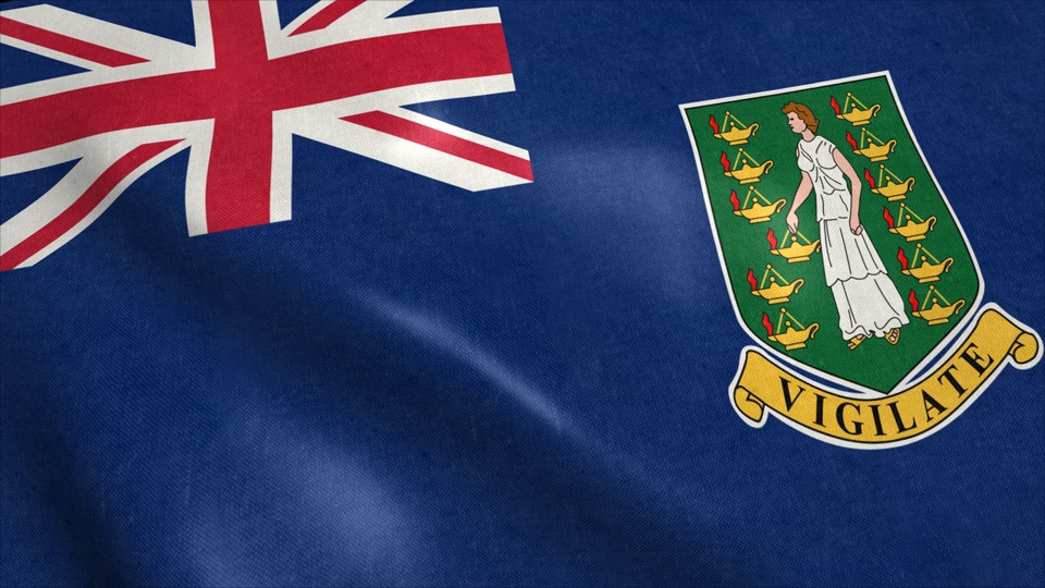 British Virgin Islands Animated Flag – Revolt 3D – Stock HDRI – 3D – Video