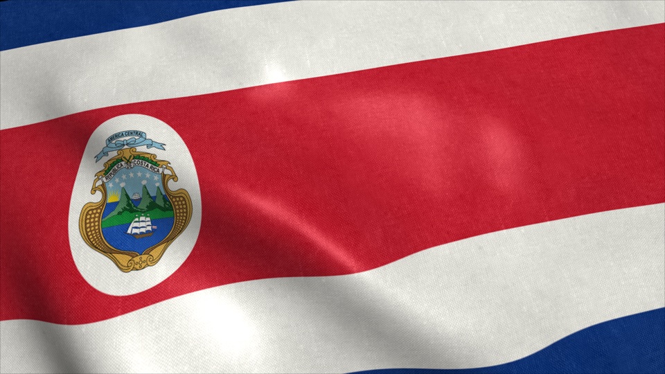 Costa Rica Animated Flag – Revolt 3D – Stock HDRI – 3D – Video