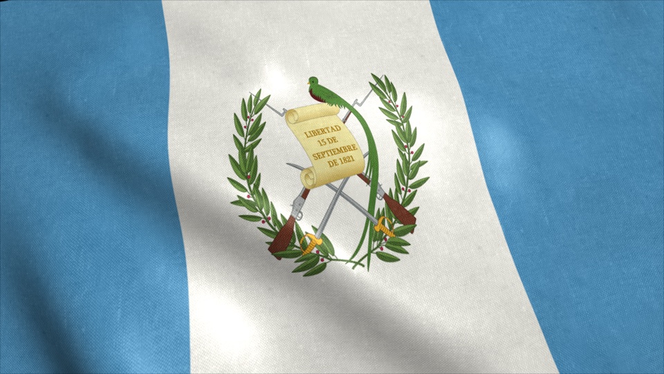 Guatemala Animated Flag – Revolt 3D – Stock HDRI – 3D – Video