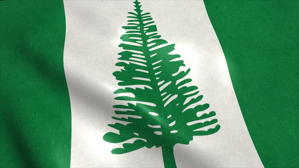 Norfolk Island Animated Flag – Revolt 3D – Stock HDRI – 3D – Video