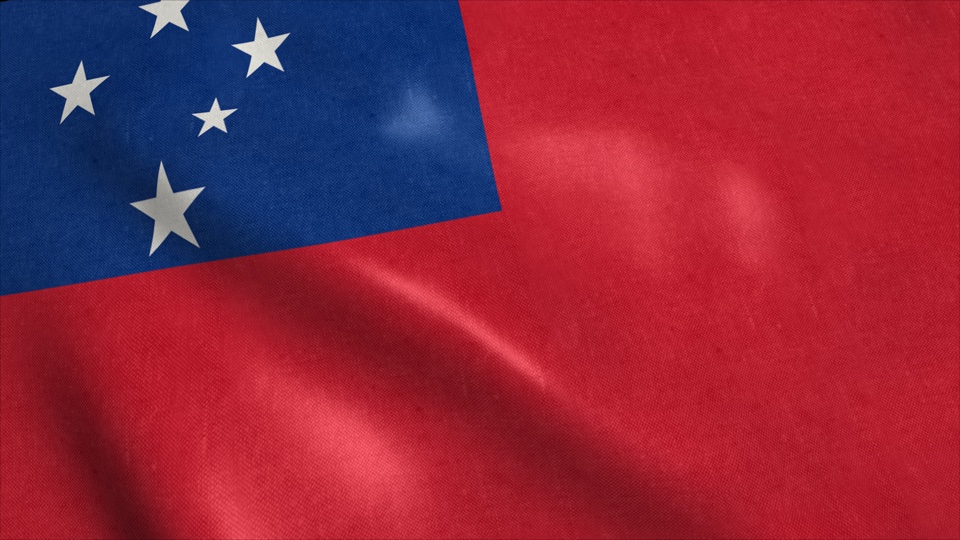 Samoa Animated Flag – Revolt 3D – Stock HDRI – 3D – Video