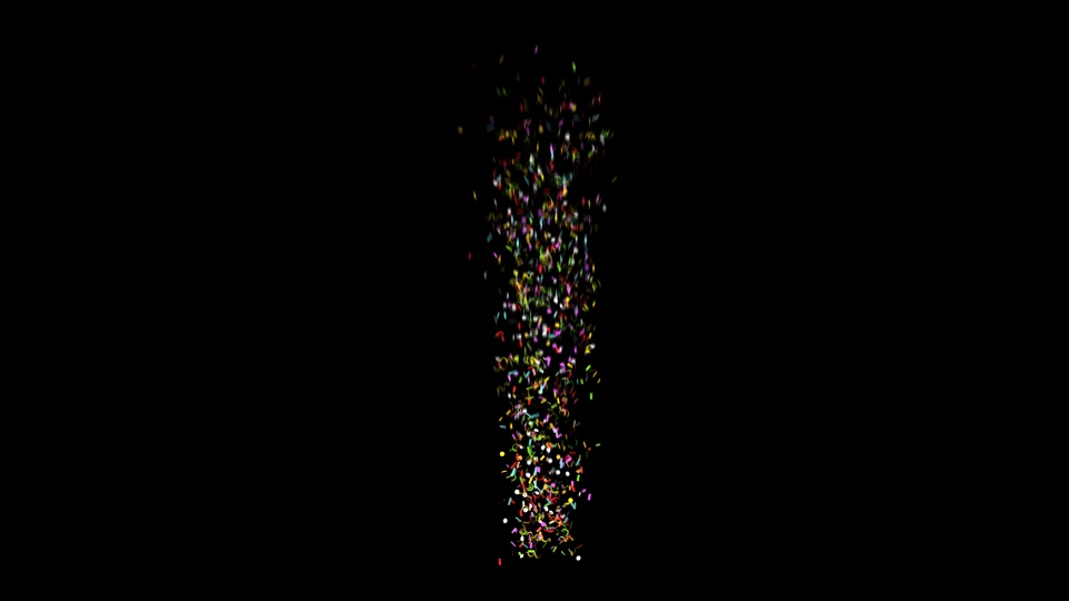 Confetti Column Center – Revolt 3D – Stock HDRI – 3D – Video