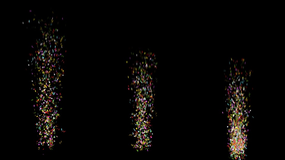 Confetti Tripple Fountain – Revolt 3D – Stock HDRI – 3D – Video