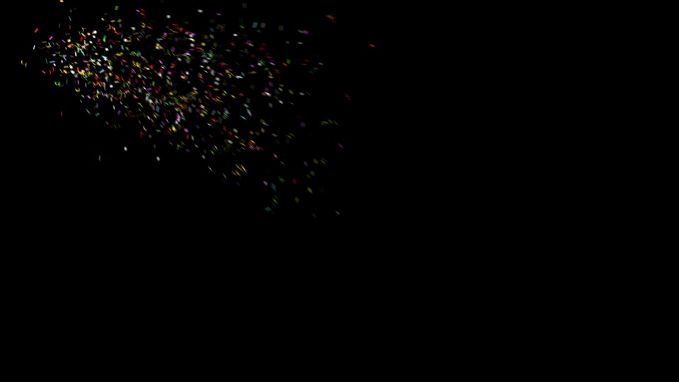 Confetti Top Burst Left – Revolt 3D – Stock HDRI – 3D – Video