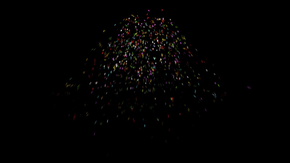 Confetti Top Burst Wide Center – Revolt 3D – Stock HDRI – 3D – Video